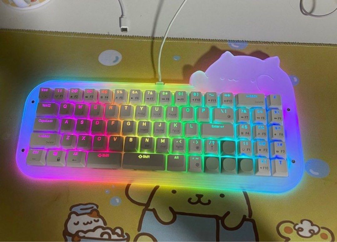 wtt/wts custom 60% bongo cat keyboard, Computers & Tech, Parts ...