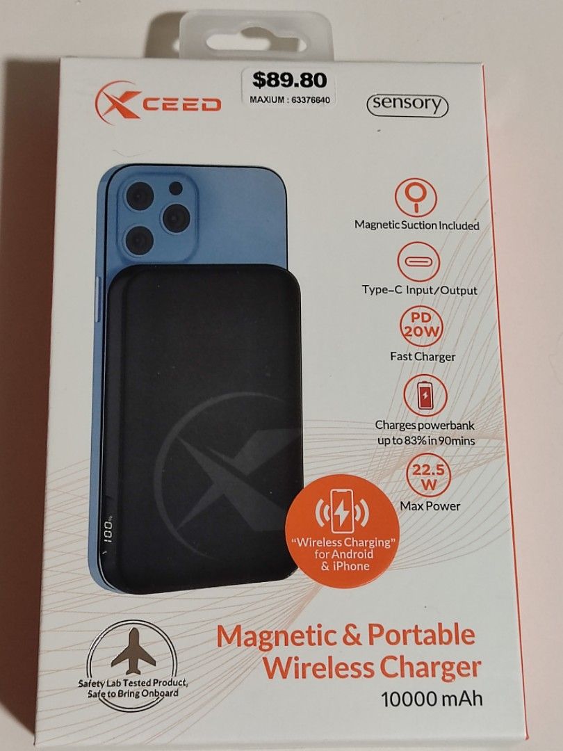 Xceed Magnetic and Portable Wireless Power Bank, Mobile Phones ...