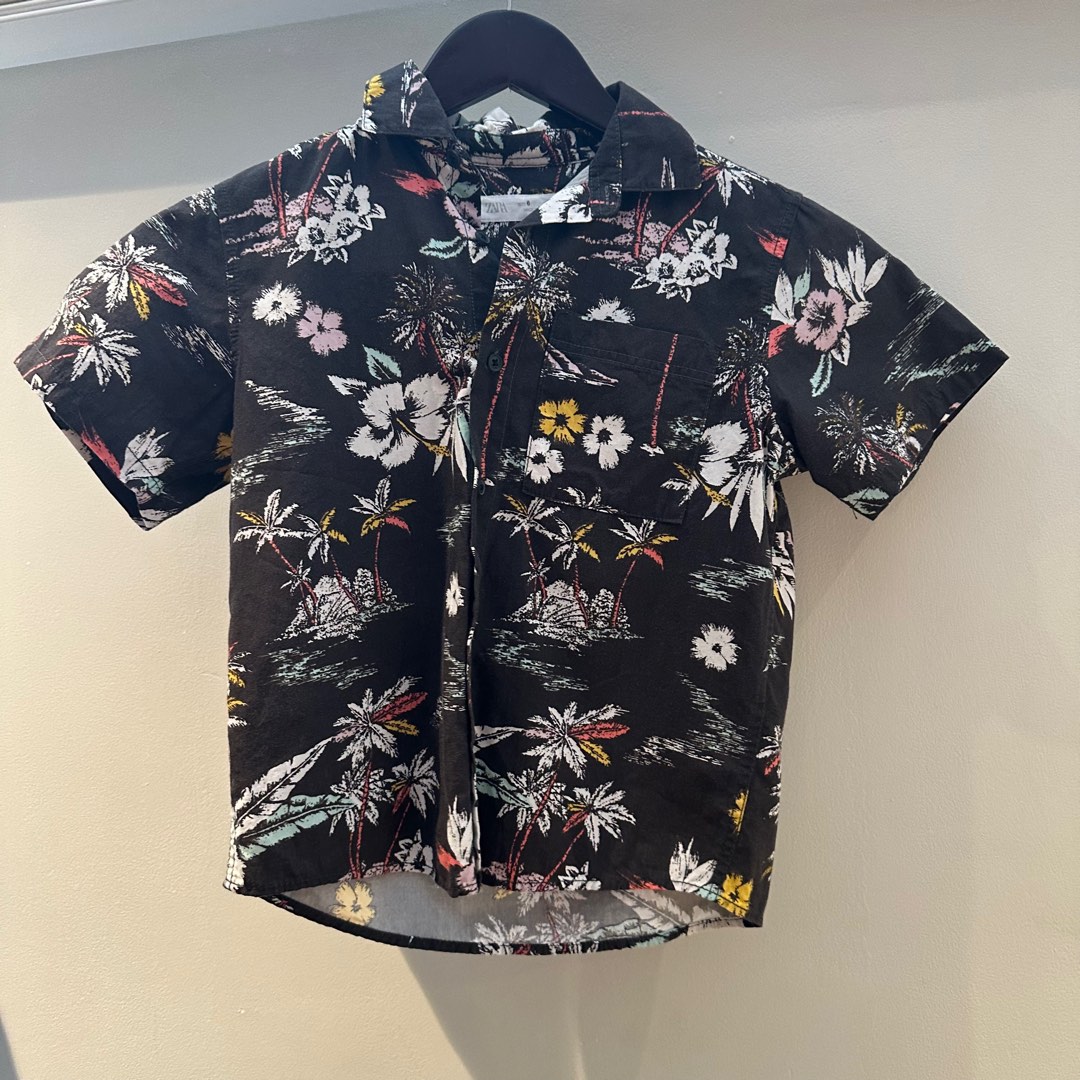 Zara floral polo, Babies & Kids, Babies & Kids Fashion on Carousell