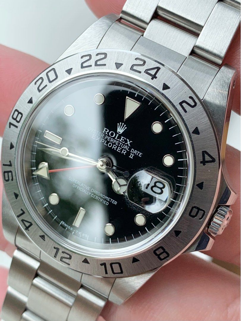 1996 Tritium Rolex Explorer II 16570 Watch Only, Luxury, Watches on ...