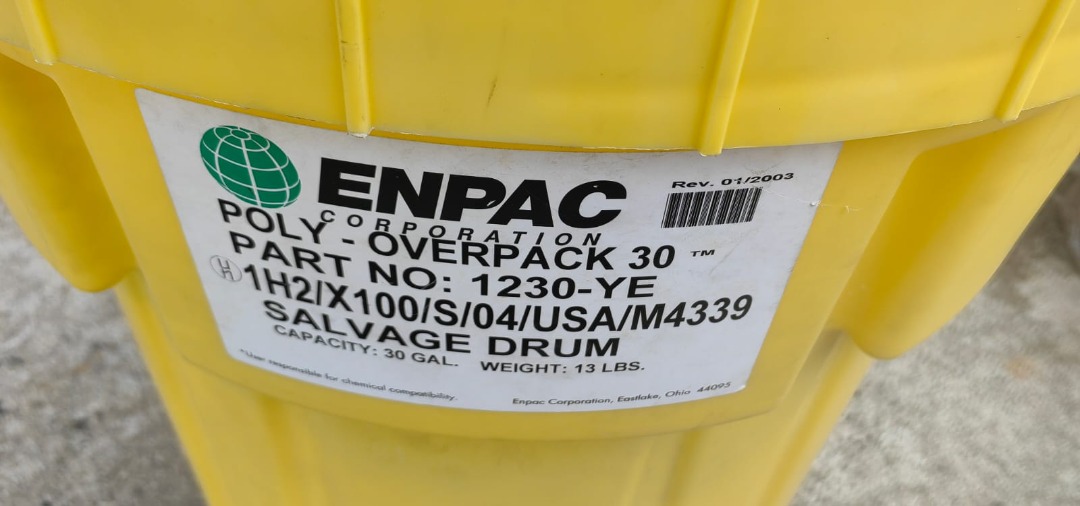 30/20 Gallon Poly Overpack Salvage Drum with or without SPILL ...