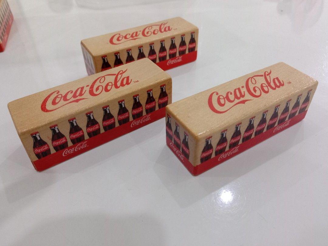 (3 pieces) Coca Cola Coke Wooden Blocks Display Collection, Hobbies ...