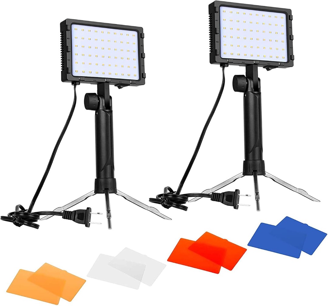 60 LED Continuous Portable Photography Lighting Kit for Table Top Photo ...