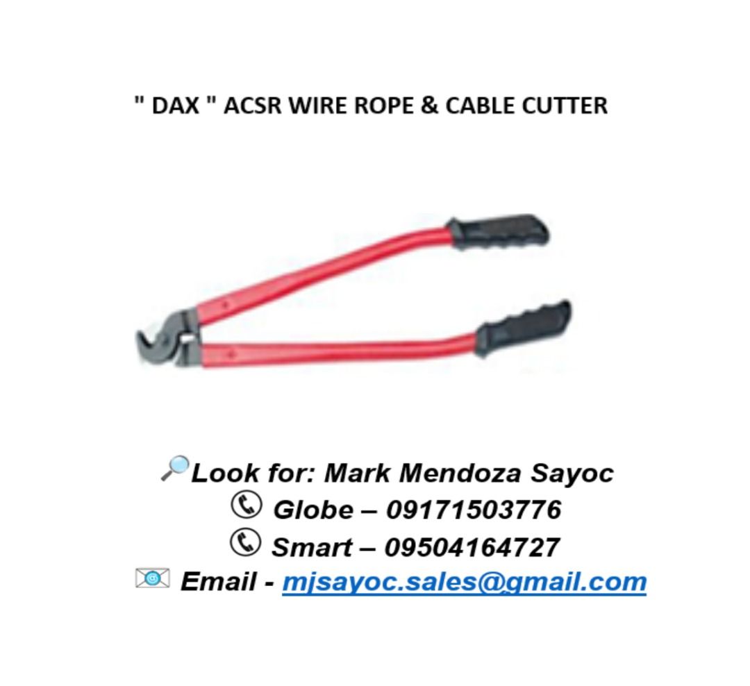 " DAX " ACSR WIRE ROPE & CABLE CUTTER, Commercial & Industrial ...