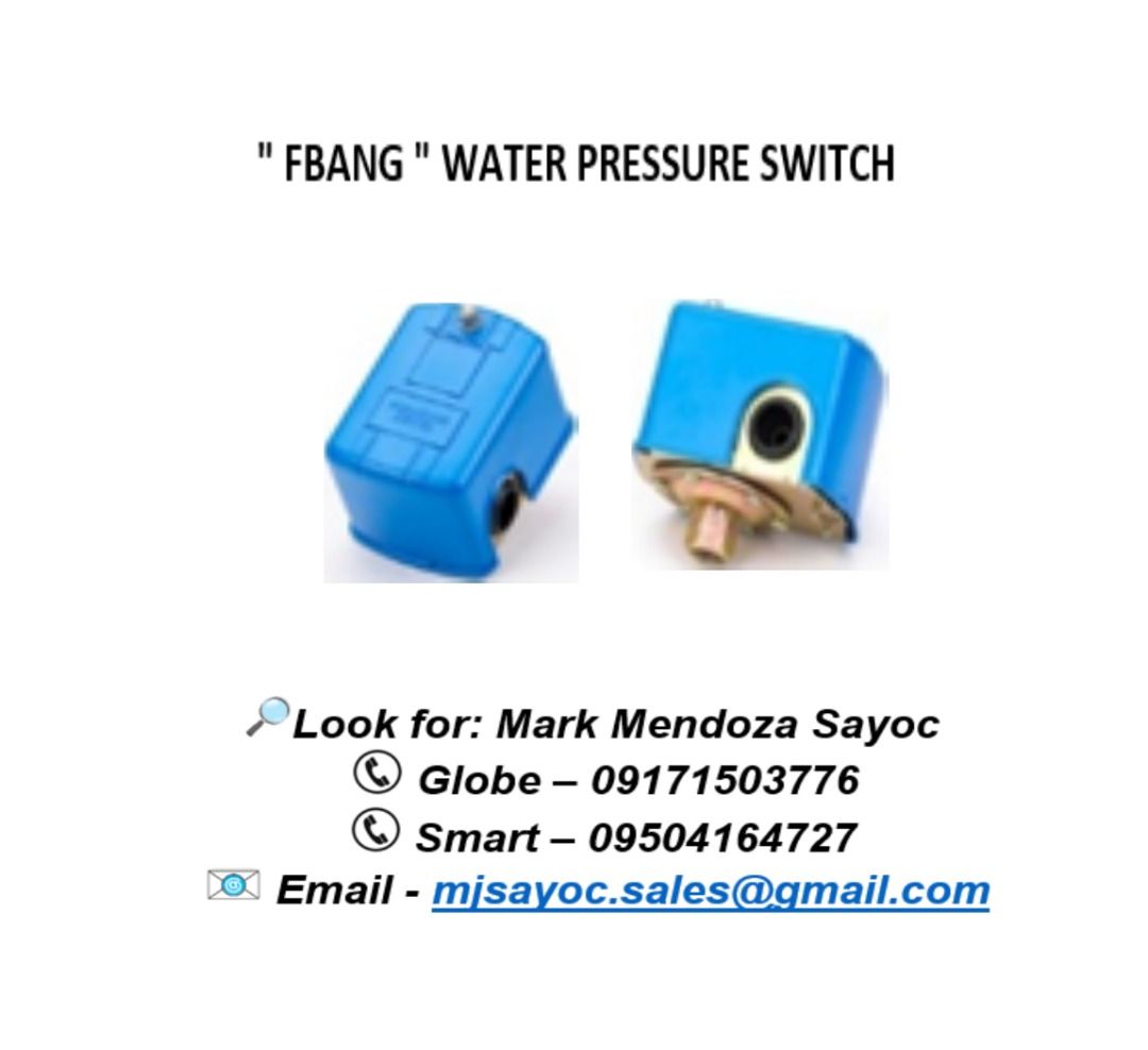 " FBANG " WATER PRESSURE SWITCH, Commercial & Industrial, Construction ...