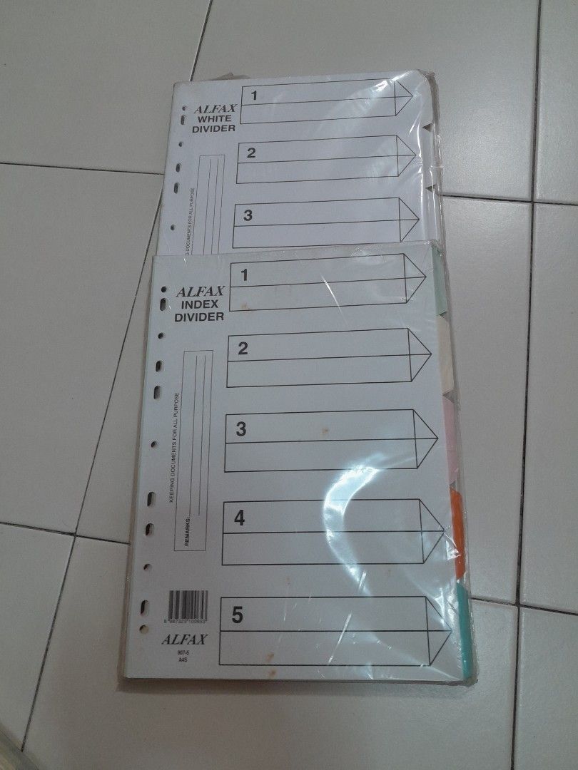 Alfax Dividers, Hobbies & Toys, Stationery & Craft, Stationery & School ...