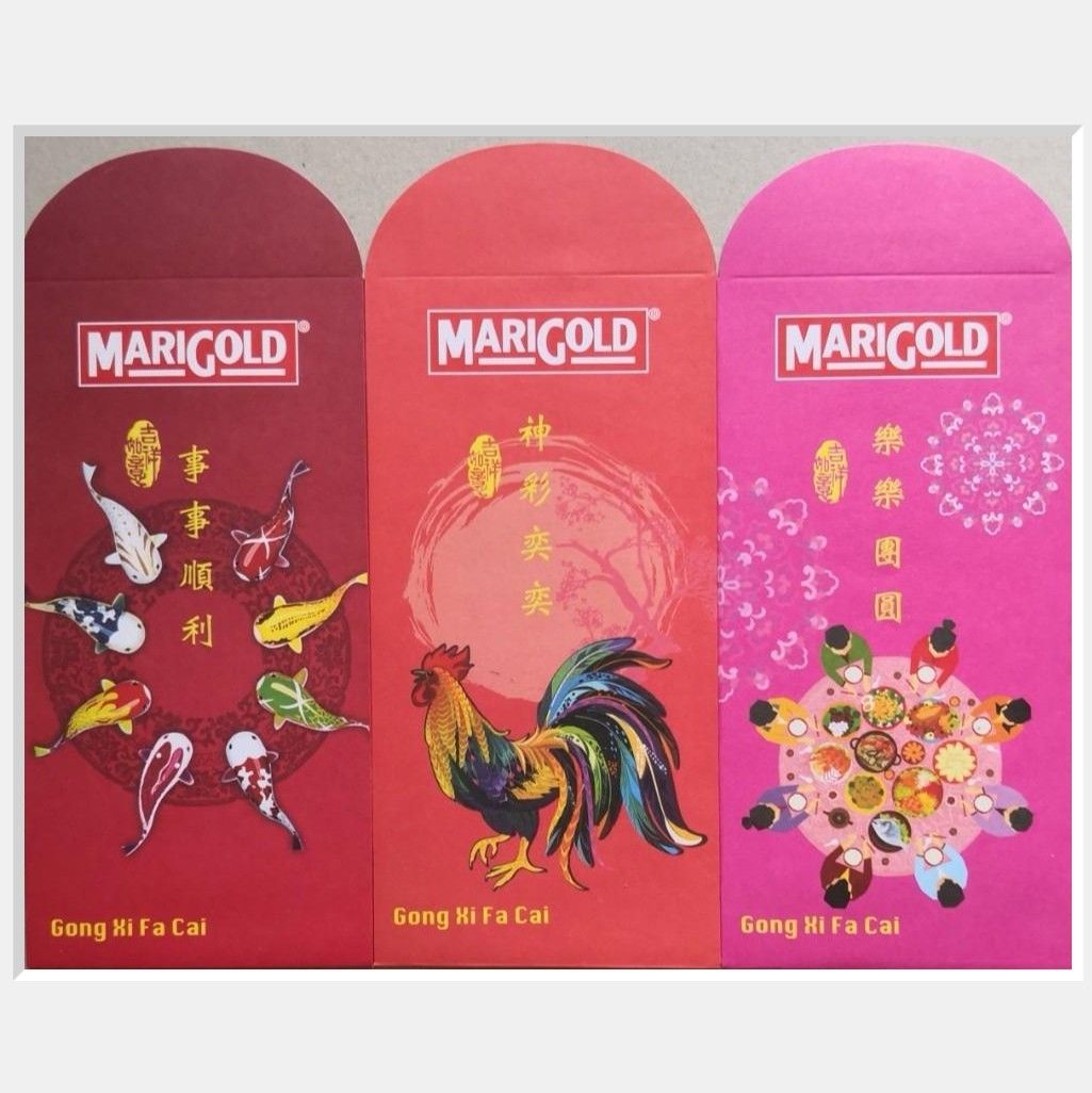 Ang Pow Packets - 2017 Marigold set of 3 design, Hobbies & Toys ...