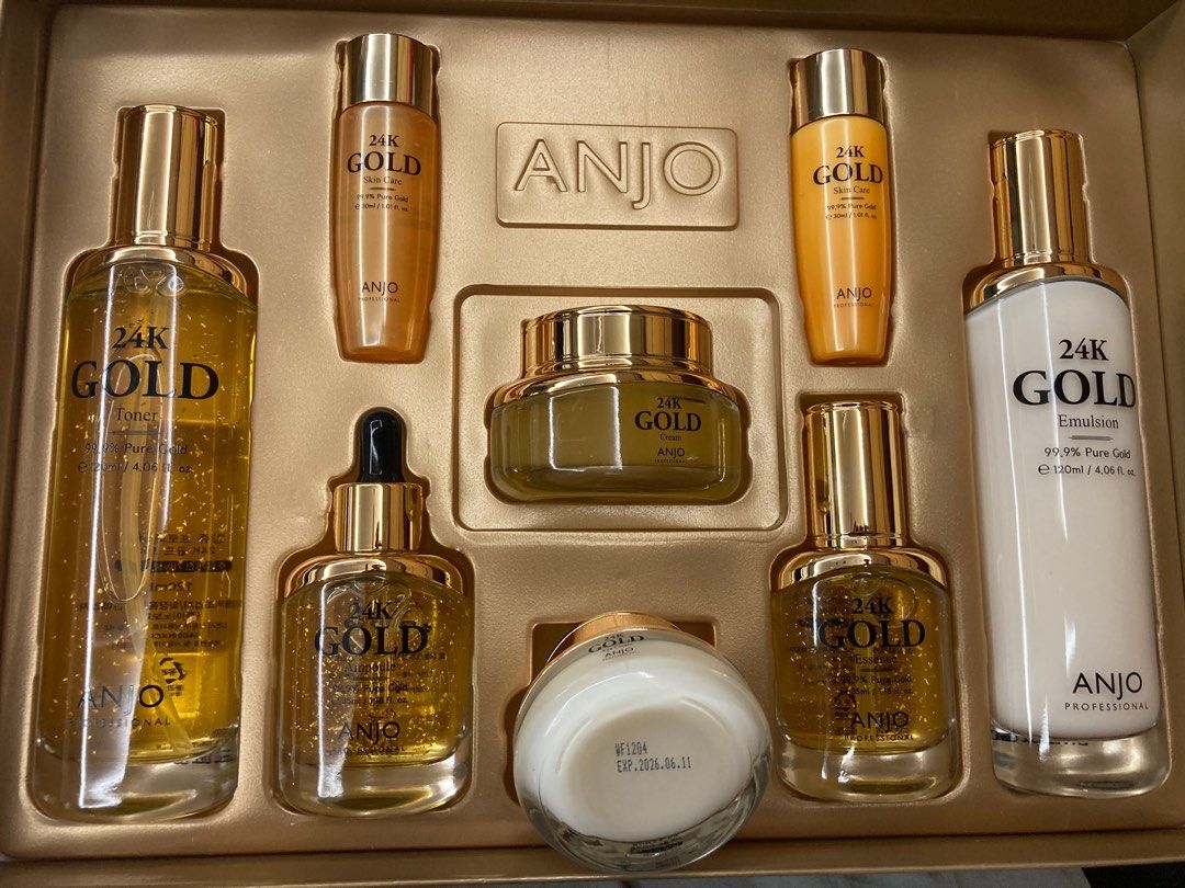 ANJO Professional 24k Gold Skincare Set, Beauty & Personal Care, Face ...