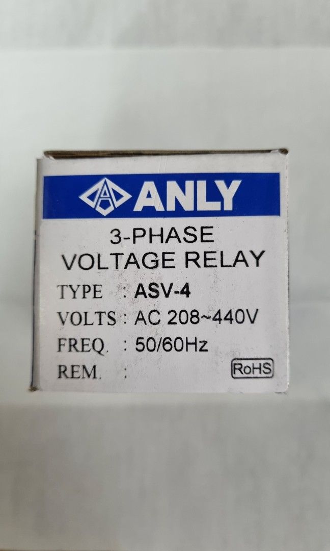 ANLY, ASV-4, 3 Phase Sequence Voltage Relay, TV & Home Appliances, Electrical, Adaptors ...