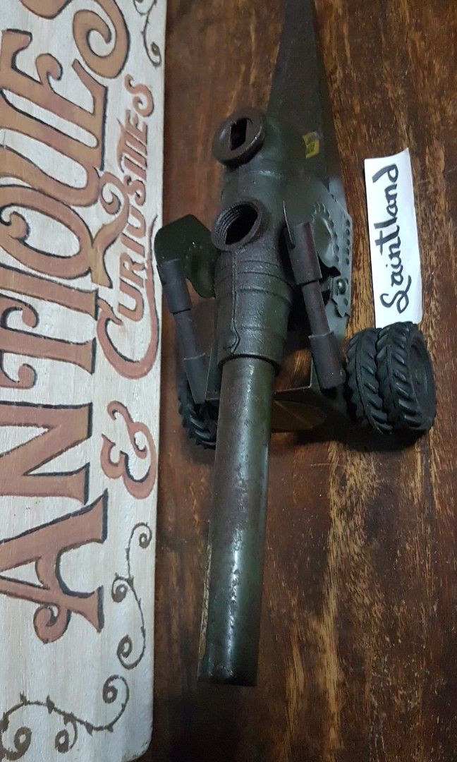 Antique 17 inch Solid Heavy Duty Toy Cannon Howitzer Vintage War ...