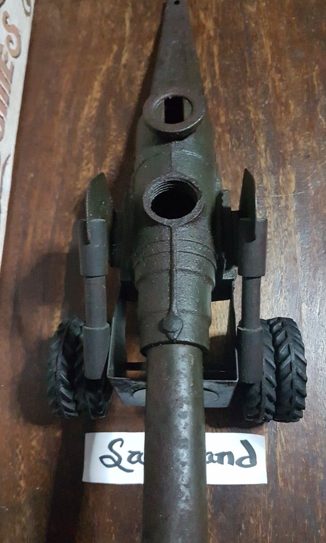 Antique 17 inch Solid Heavy Duty Toy Cannon Howitzer Vintage War ...