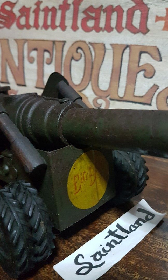 Antique 17 inch Solid Heavy Duty Toy Cannon Howitzer Vintage War ...