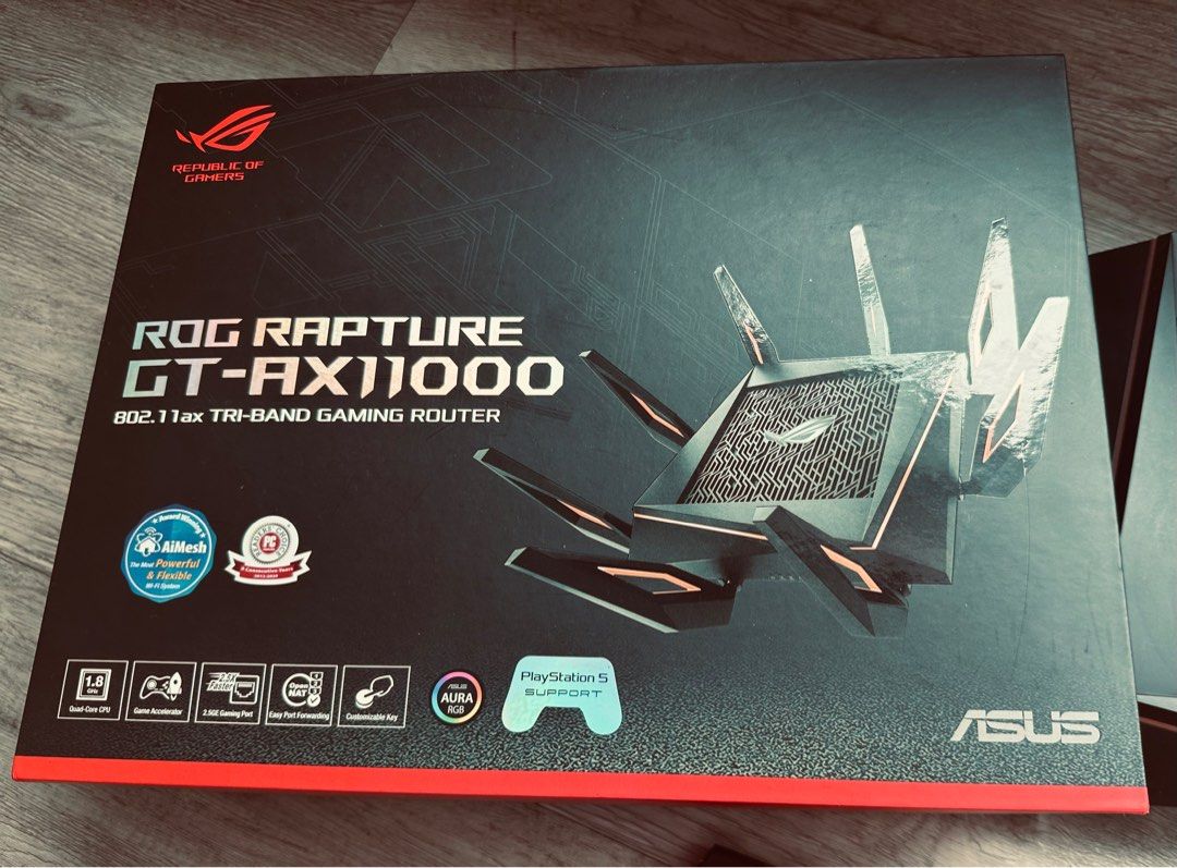 ASUS ROG Rapture GT-AX11000 Tri-band WiFi 6 Gaming Router, Computers ...