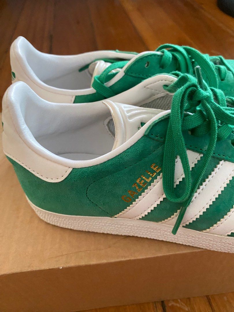 AUTH ADIDAS GRASS GREEN GAZELLE SNEAKERS SHOES, Women's Fashion ...