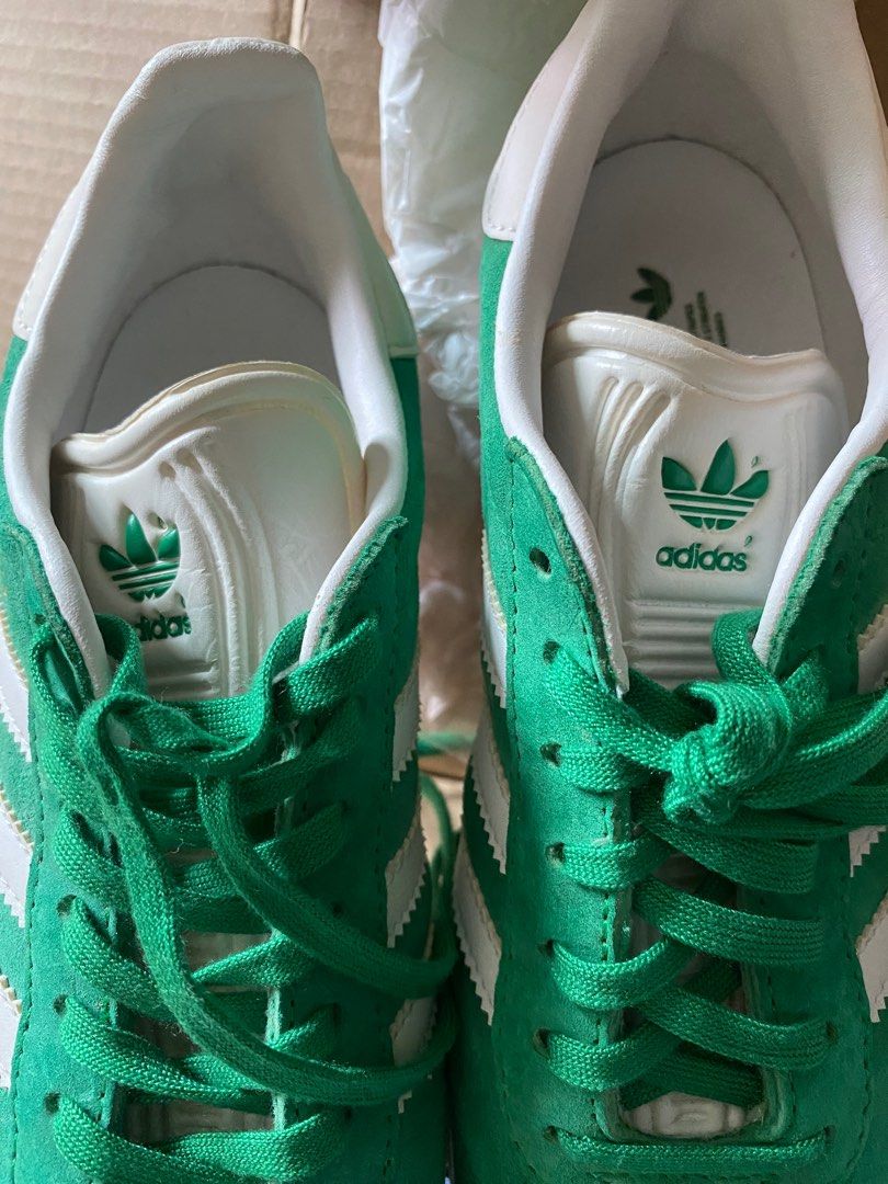 AUTH ADIDAS GRASS GREEN GAZELLE SNEAKERS SHOES, Women's Fashion ...