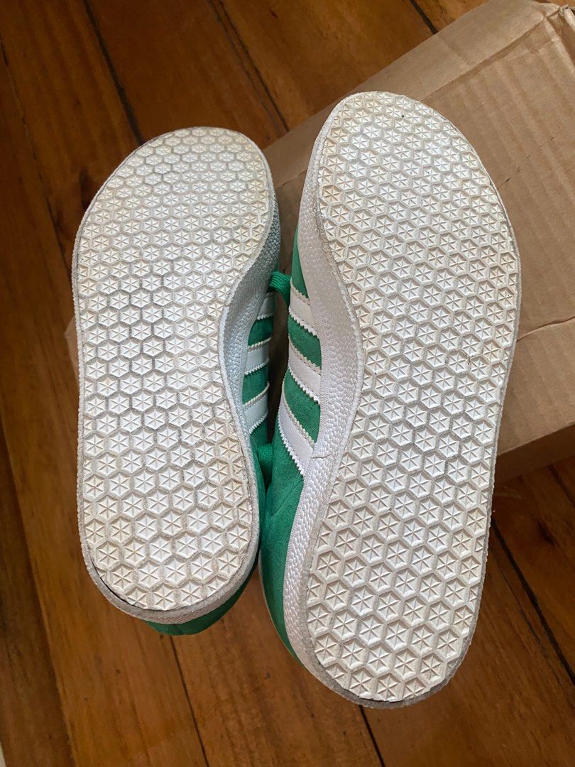 AUTH ADIDAS GRASS GREEN GAZELLE SNEAKERS SHOES, Women's Fashion ...