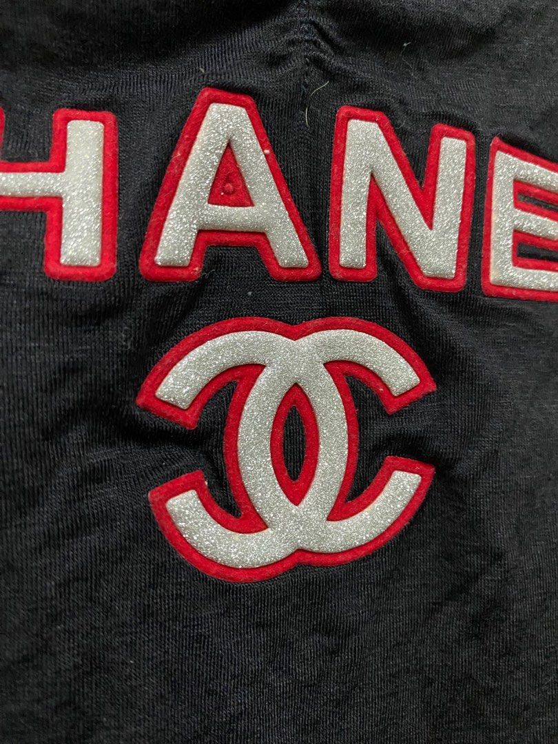 Authentic Chanel Sparkle Logo Tshirt, Women's Fashion, Tops, Shirts on ...