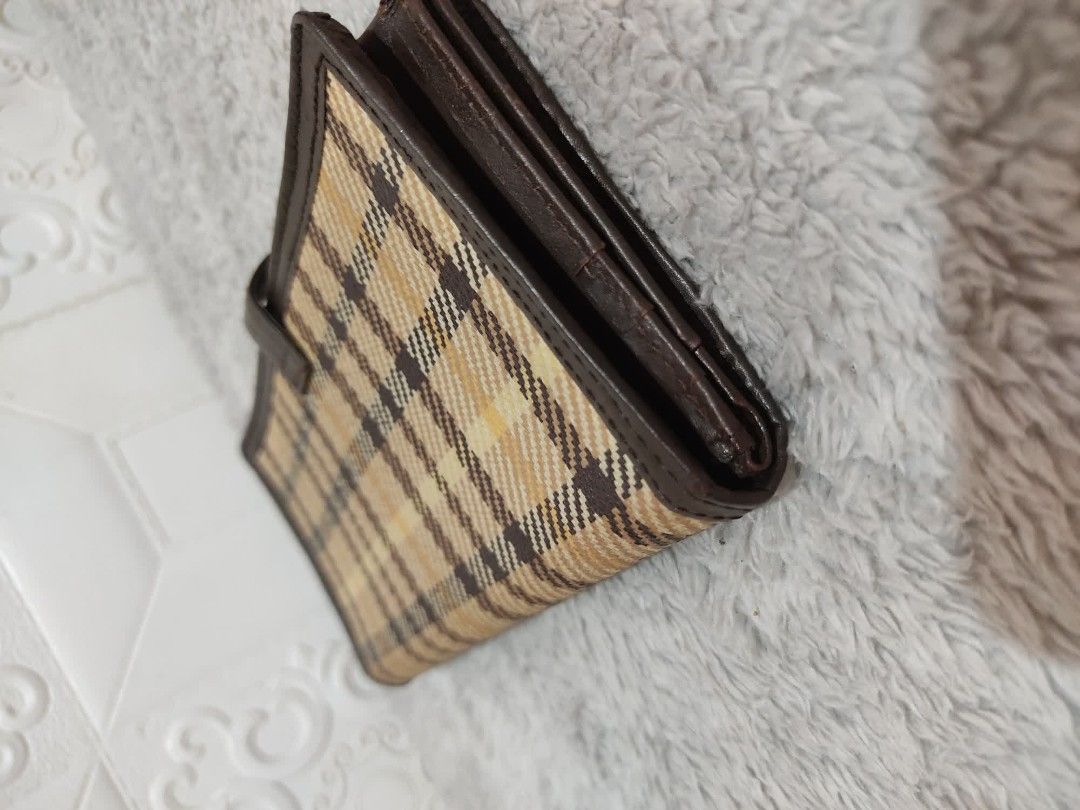 Authentic DAKS plaid bifold long wallet, Luxury, Bags & Wallets on ...