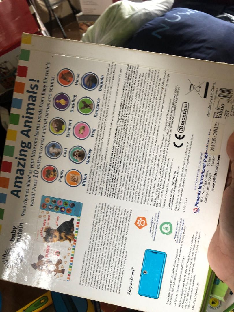 Baby Einstein Amazing Animals sound board book, Hobbies & Toys, Books ...