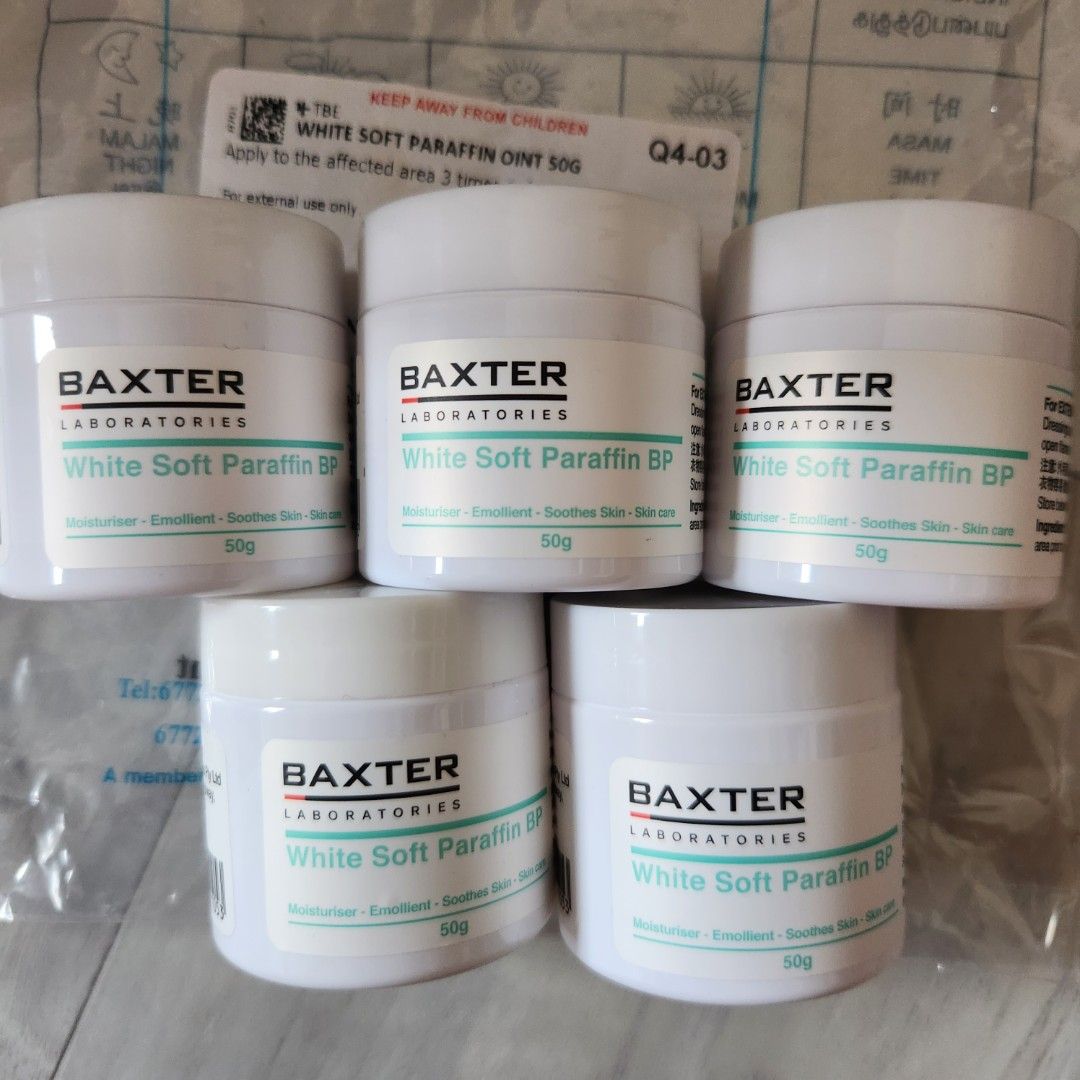 Baxter White Soft Paraffin Cream 50g, Beauty & Personal Care, Bath ...