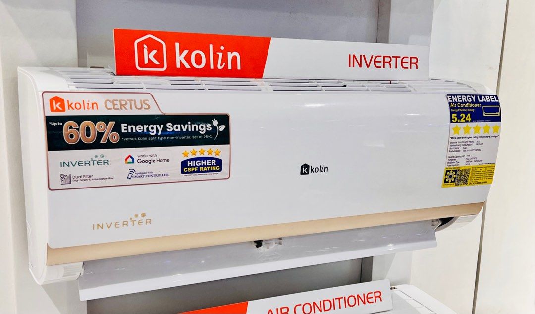 Brand New Kolin CERTUS Series Split-Type Inverter Aircon (1.0hp to 2.5hp), TV & Home Appliances ...