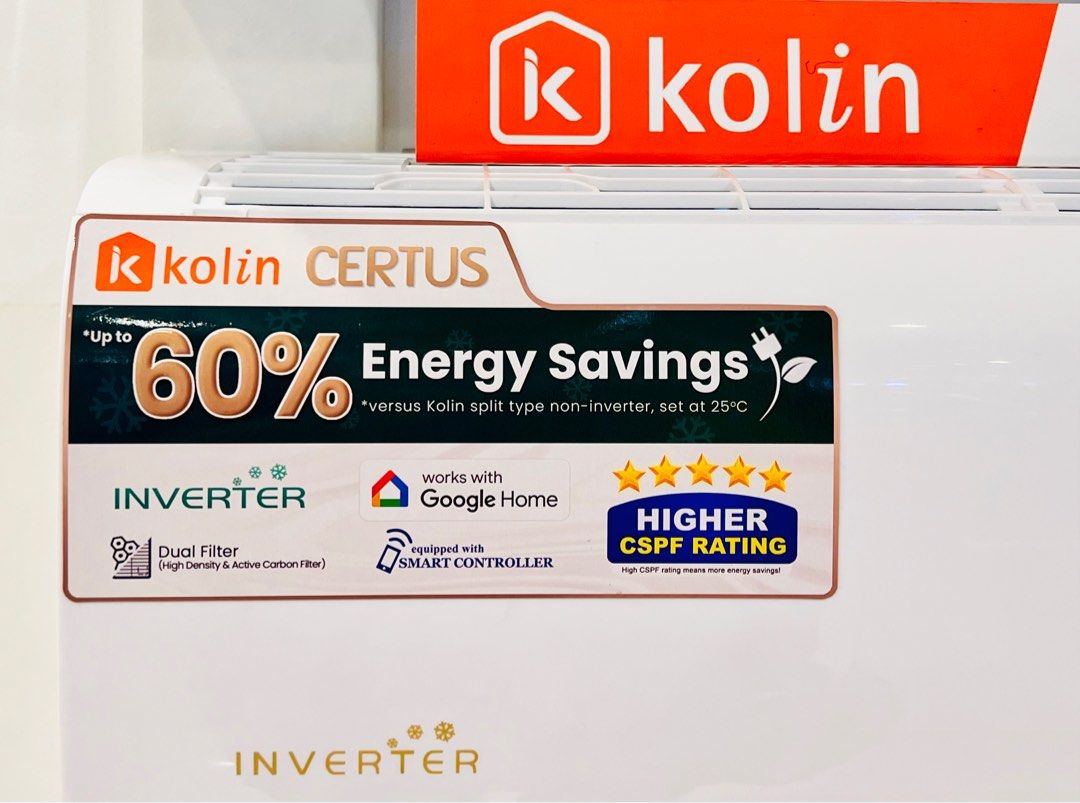 Brand New Kolin CERTUS Series Split-Type Inverter Aircon (1.0hp to 2.5hp), TV & Home Appliances ...