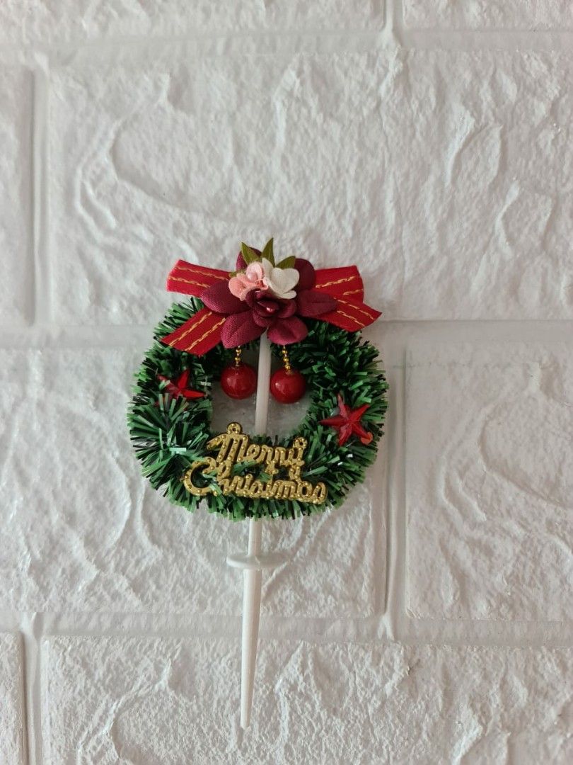 Cake toper natal/ hiasan roti, Desain & Kerajinan Tangan, Barang ...