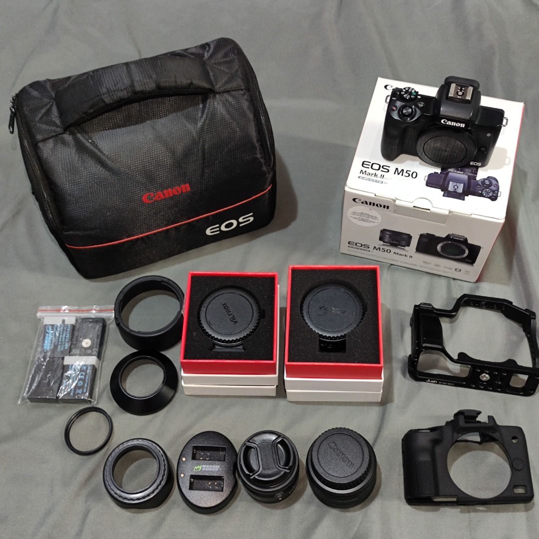 CANON EOS M50 MARK II KIT LENS PRIME LENS, Photography, Cameras on ...