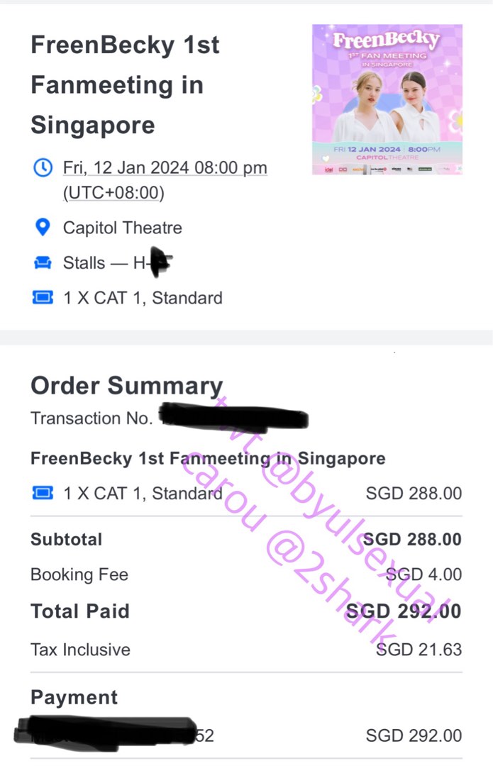 Cat 1 ticket for Freenbecky 1st Fanmeeting in Singapore, Tickets ...