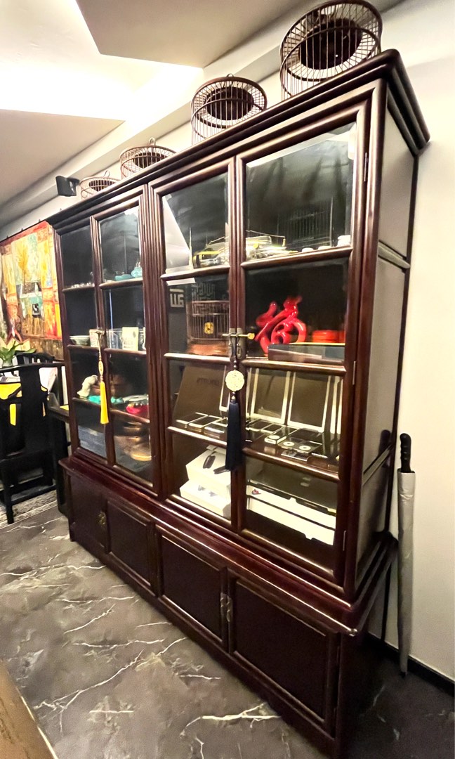 Chinese Display Cabinet ( Rosewood ), Furniture & Home Living ...