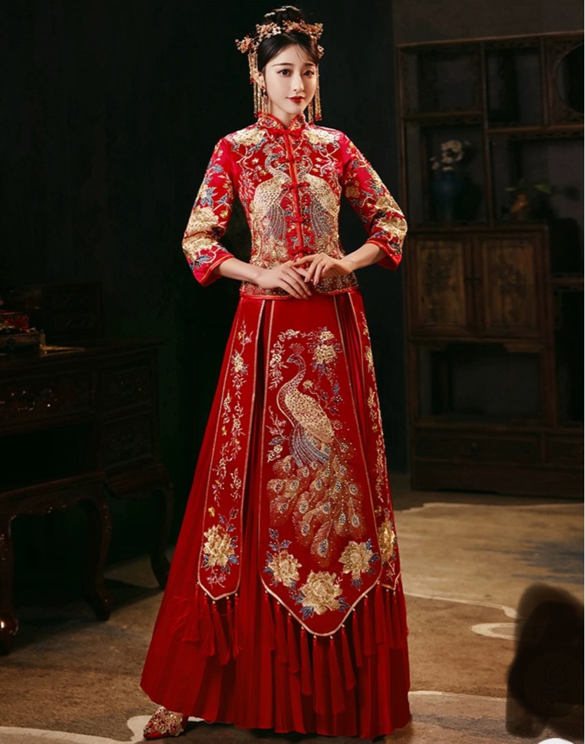 Chinese Wedding Kua, Women's Fashion, Dresses & Sets, Traditional ...
