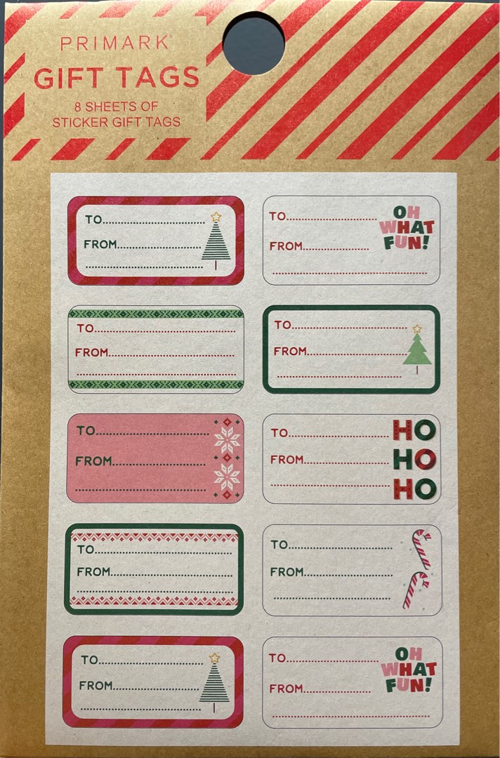 Christmas Gift Tags Stickers, Hobbies & Toys, Stationery & Craft, Craft ...