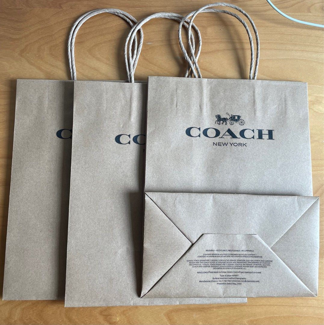 Coach paper bag, Luxury, Accessories on Carousell