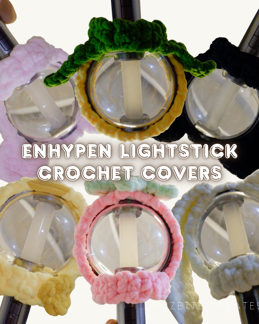 Crochet ENHYPEN Lightstick Covers, Hobbies & Toys, Stationary & Craft ...