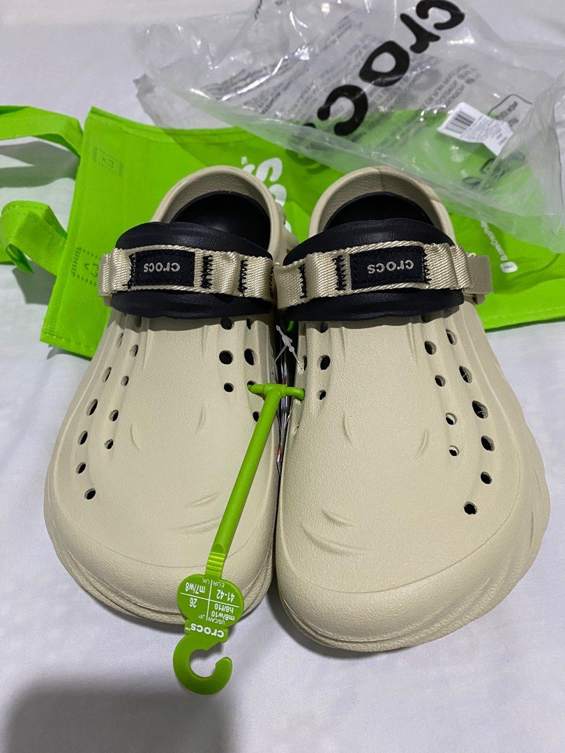 Crocs Echo Clog (Bone Black), Men's Fashion, Footwear, Slippers ...