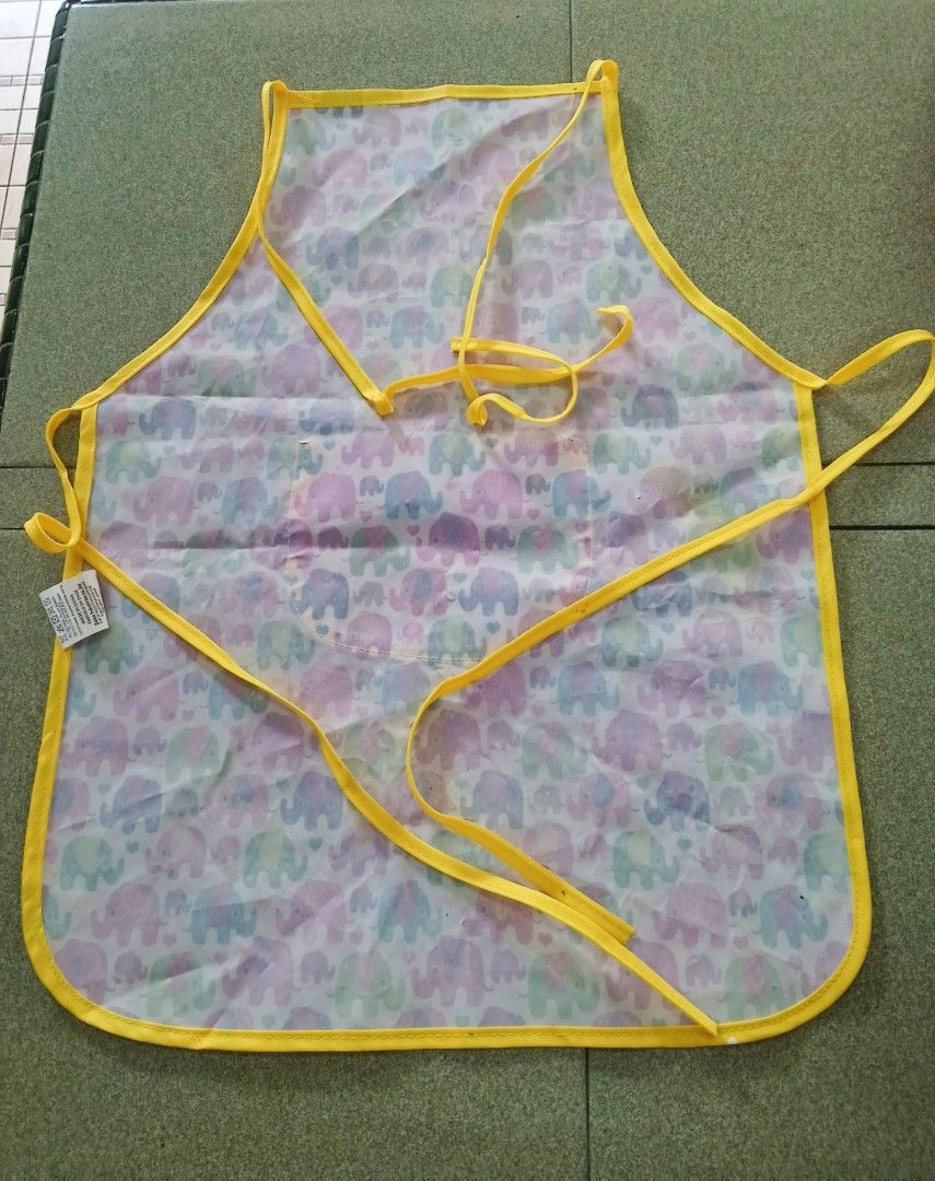 Daiso Elephant Design Kid's Apron, Babies & Kids, Babies & Kids Fashion ...