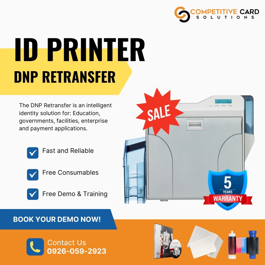 DNP ID CARD PRINTER DUAL SIDED RETRANSFER PRINTER, Computers & Tech ...