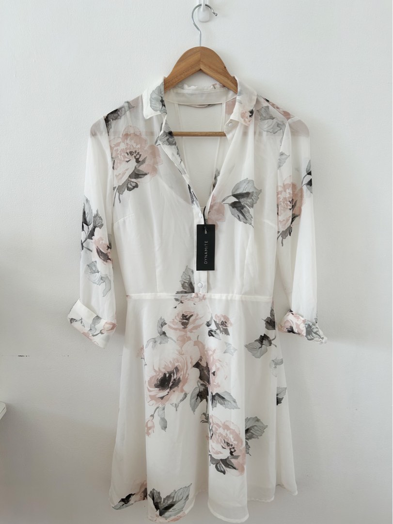 Dynamite white floral dress (brand new), Women's Fashion, Dresses ...