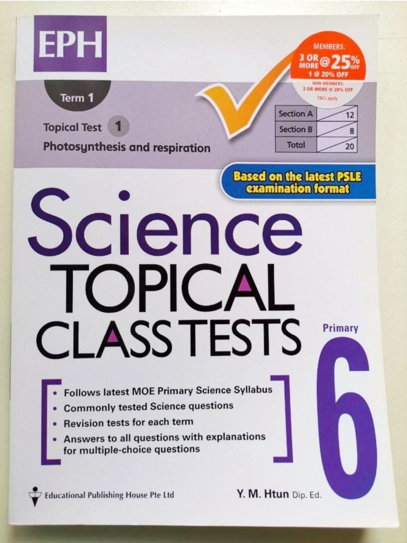 EPH P6 Science Topical Class Test PSLE Assessment, Hobbies & Toys ...