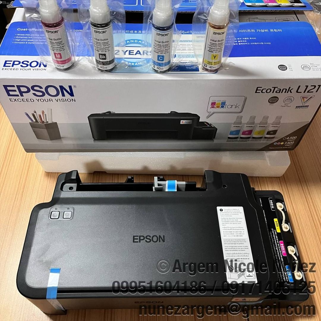 Epson EcoTank L121 A4 Ink Tank Printer, Computers & Tech, Printers ...