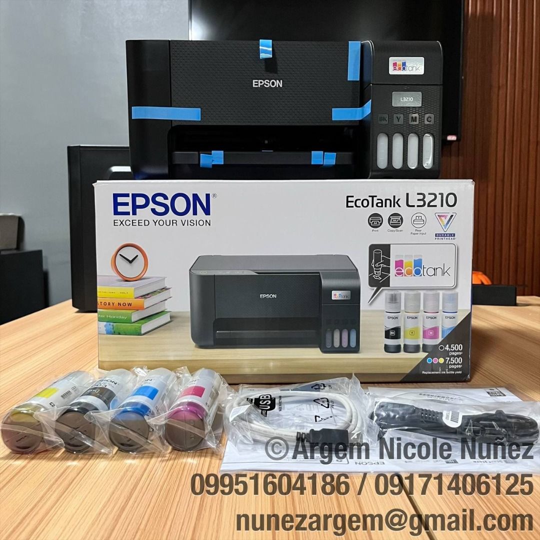 Epson EcoTank L3210 A4 All-in-One Ink Tank Printer, Computers & Tech ...