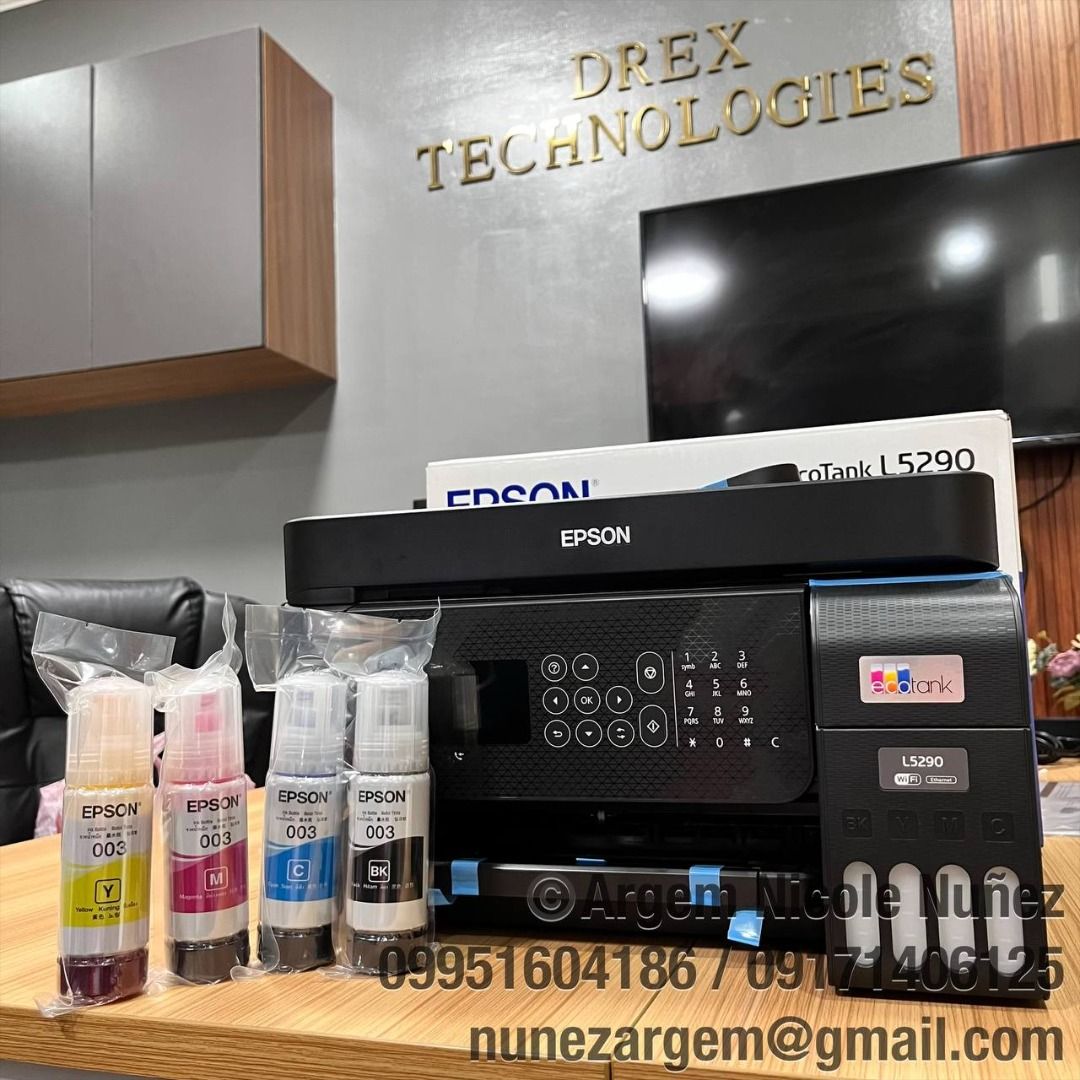 Epson EcoTank L5290 A4 Wi-Fi All-in-One Ink Tank Printer with ADF, Computers & Tech, Printers ...