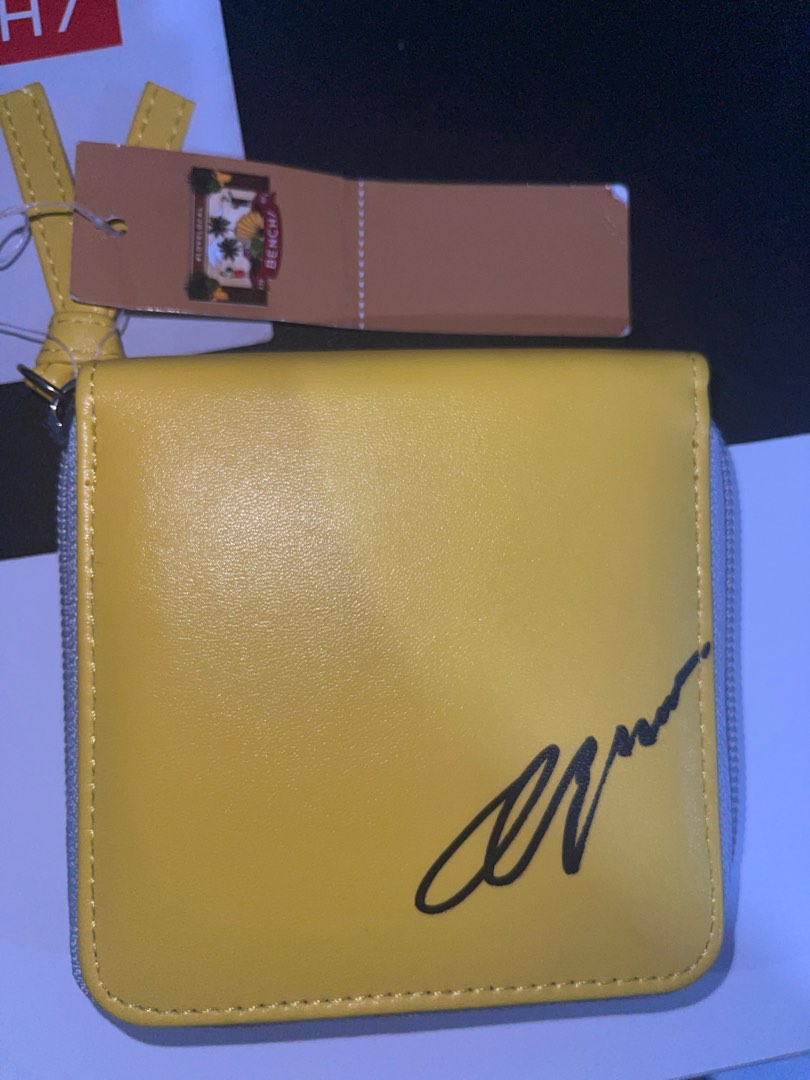 Exclusive Bench signed wallet by Ahn Hyo Seop, Women's Fashion, Bags ...