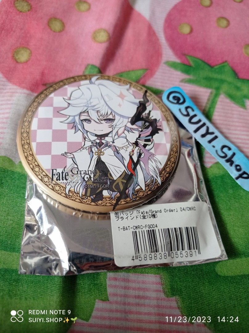 FGO Merlin can badge pin metal, Hobbies & Toys, Memorabilia ...