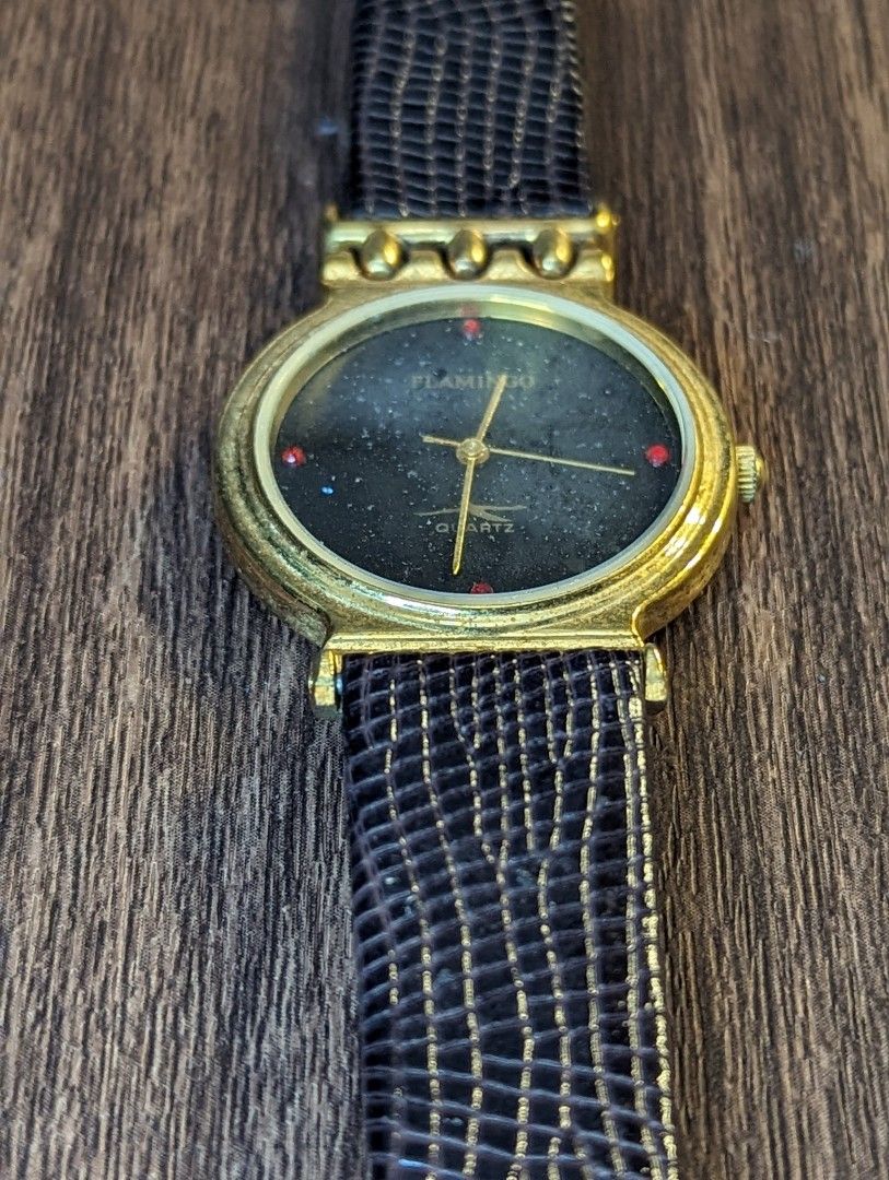 Flamingo Deluxe Quartz Original Watch For Wowan Leather Strap Vintage ...