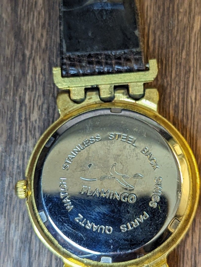 Flamingo Deluxe Quartz Original Watch For Wowan Leather Strap Vintage ...