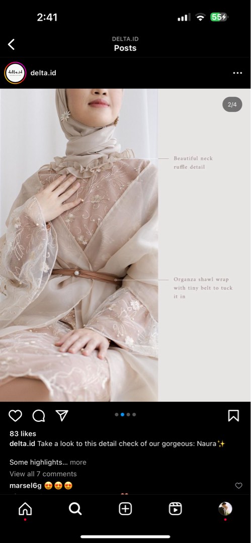 [For RENT] Delta.id Naura set in Nude, Women's Fashion, Muslimah Fashion, Baju Kurung & sets on ...