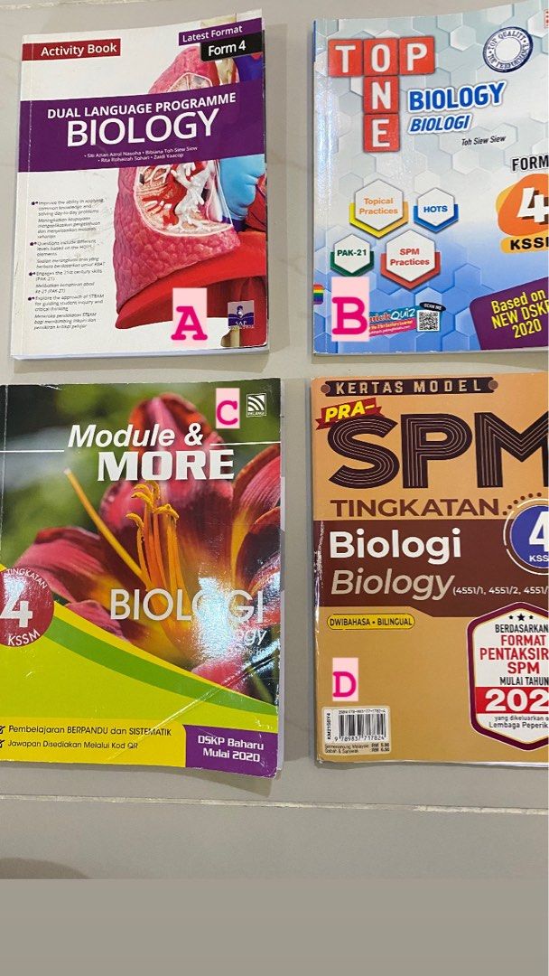 FORM 4 KSSM BIOLOGY REVISION Books with ANSWERS, Hobbies & Toys, Books ...