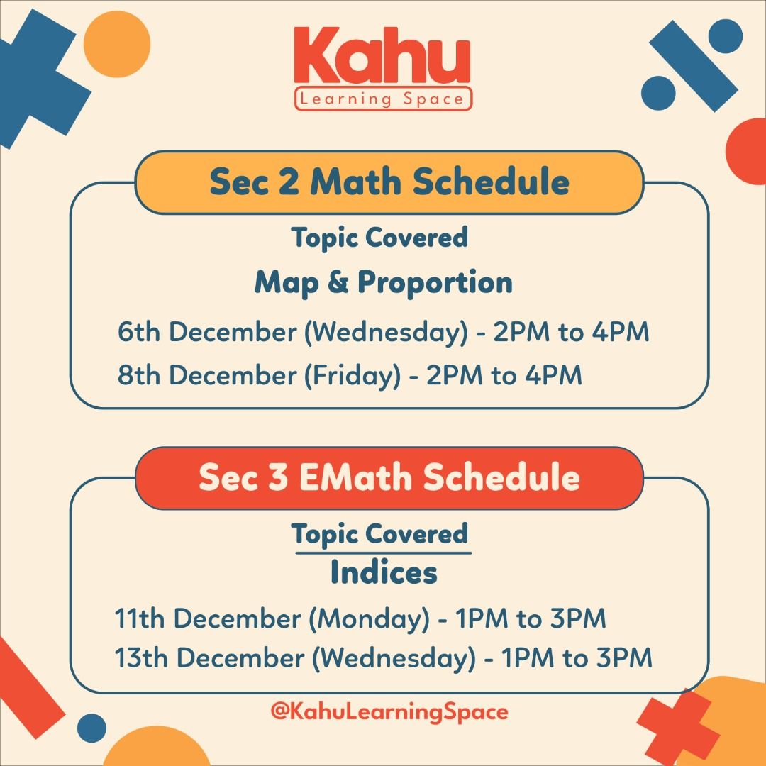 FREE 2024 Math HeadStart Program For Upcoming Secondary 1 to 3 ...