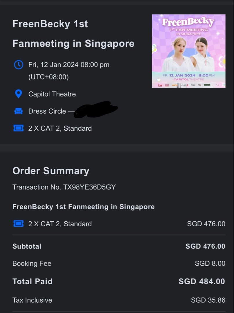 Freenbecky fanmeeting in SG, Tickets & Vouchers, Event Tickets on Carousell